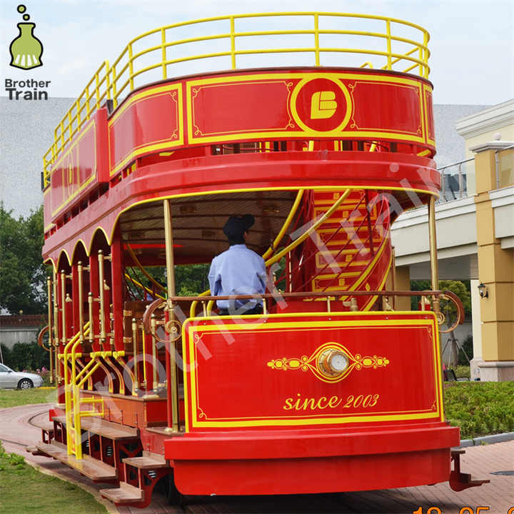 Rail Double Decker Tramways Electric Trolley Double Decker Tram Tourist ...