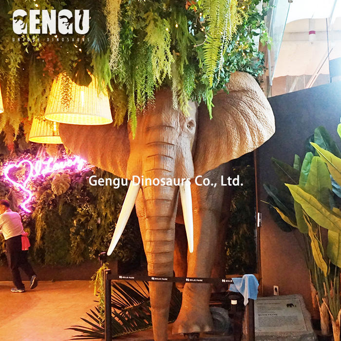 Large Animal Sculptures - Life Size Fiberglass Elephant