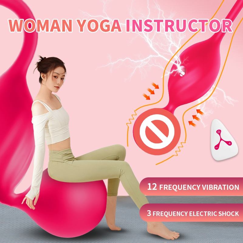 Silicone Kegel Balls with Vibration Remote Control, Female Massage ...