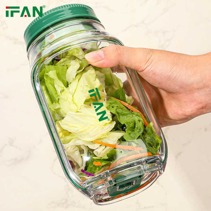 IFAN Container Salad Tools Plastic Bottles Fresh-keeping Plastic ...