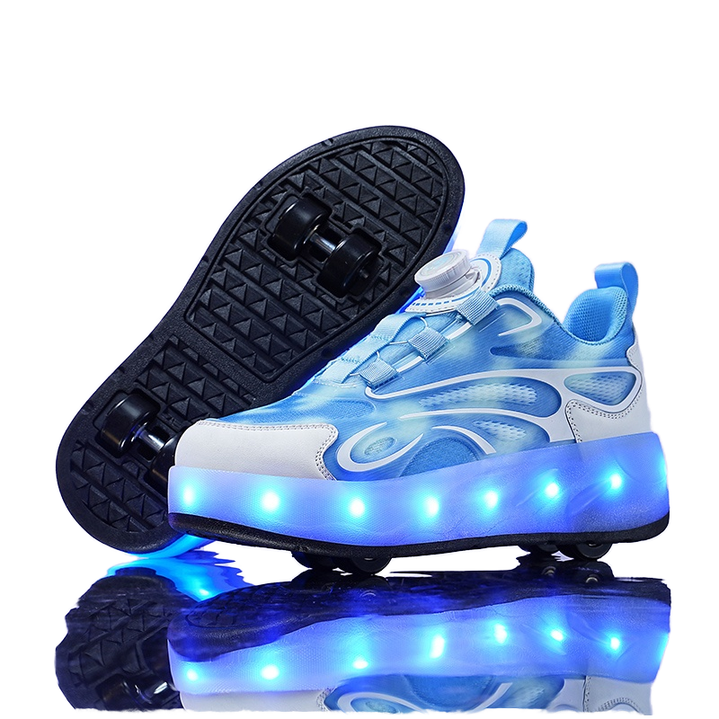 LUXURY Summer Mesh Women's 4-Wheel Deformable Roller Skate Shoes 2-in-1 ...