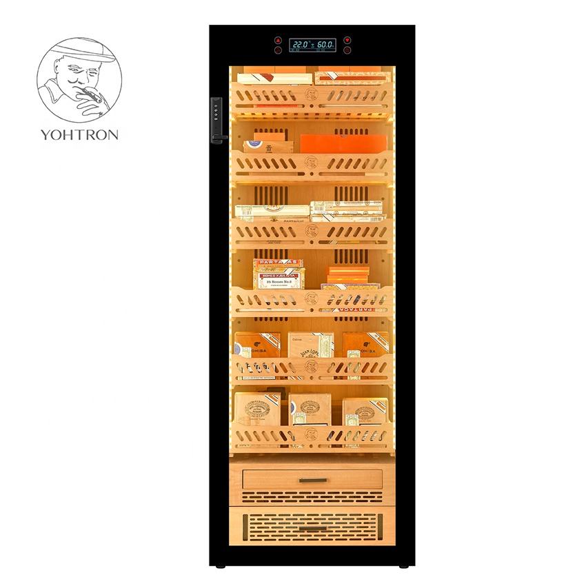 Yohtron Cigar Humidor Cabinet - Precision Cooling & Humidity