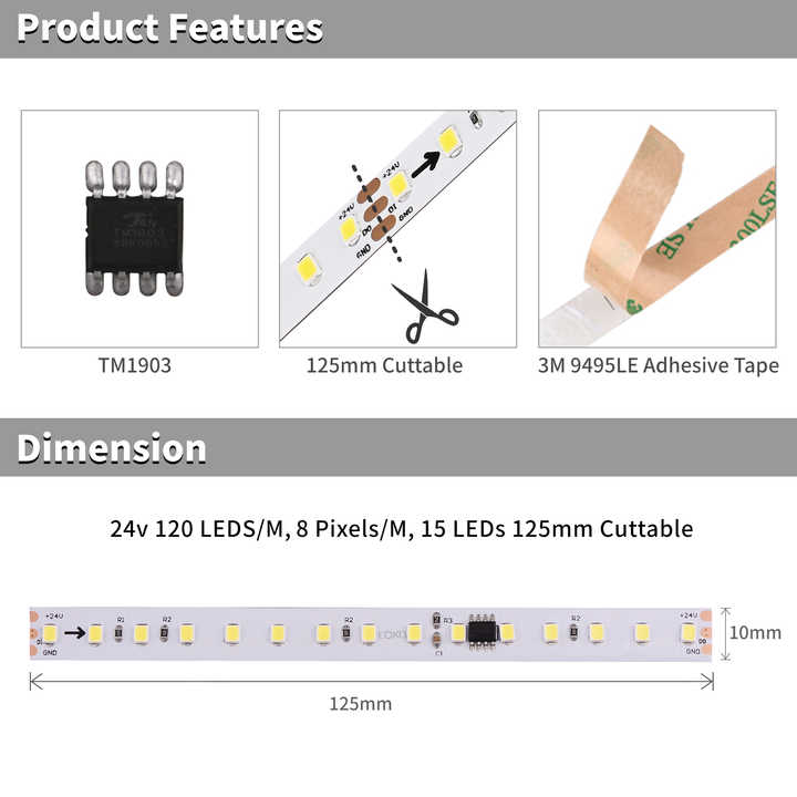 WS2811 Digital Running Water LED Strip Light 3000K 4000K 6000K Color ...