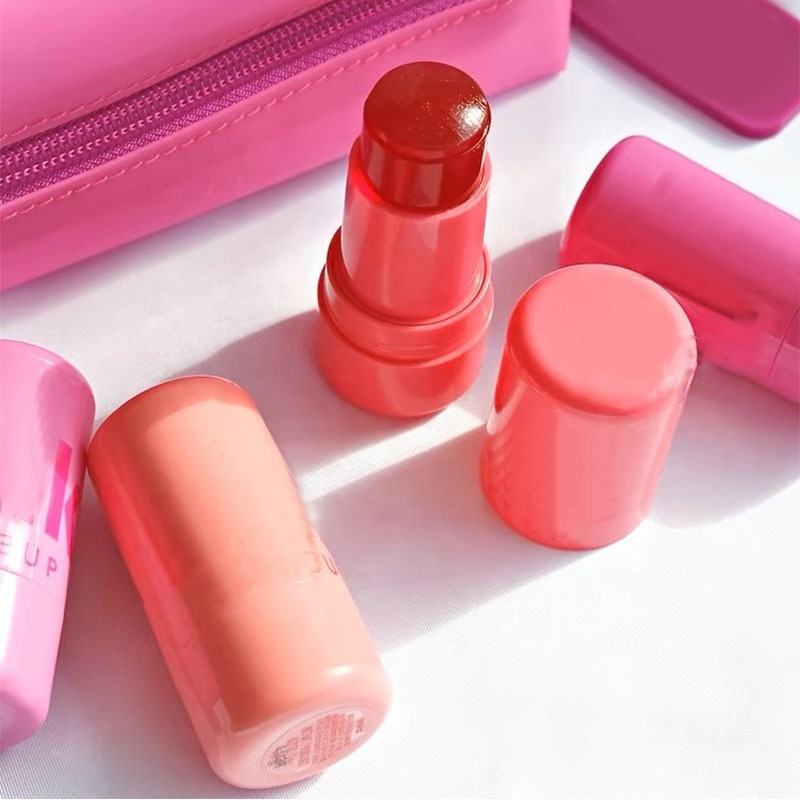 Milk Glitter Jelly Blush Stick Lip and Cheek Dual-use Transparent Lip ...