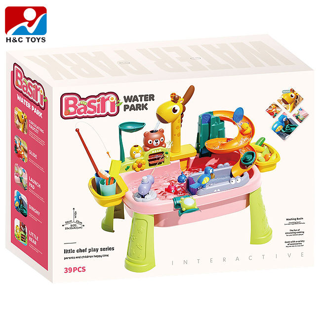 Giraffe Shaped Plastic Manual Water Outlet Washbasin Children Fishing ...