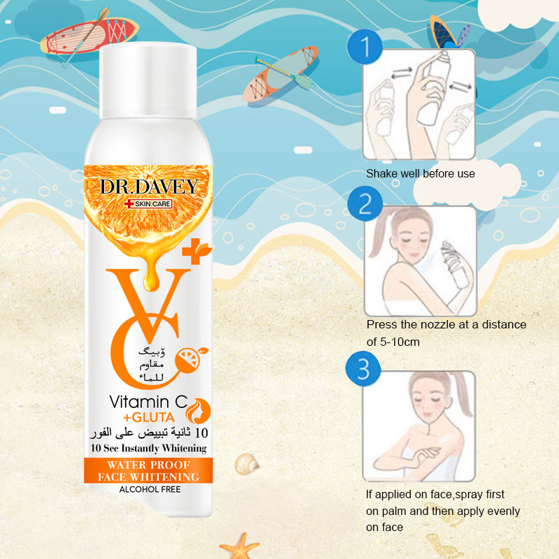 DR.DAVEY Vitamin C Spray Whitening Spray Vitamin C Facial Toner ...