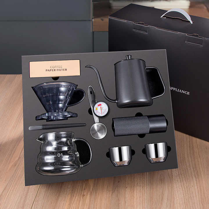 Outdoor Manual Grinder Coffee Maker Gift Set for Travel