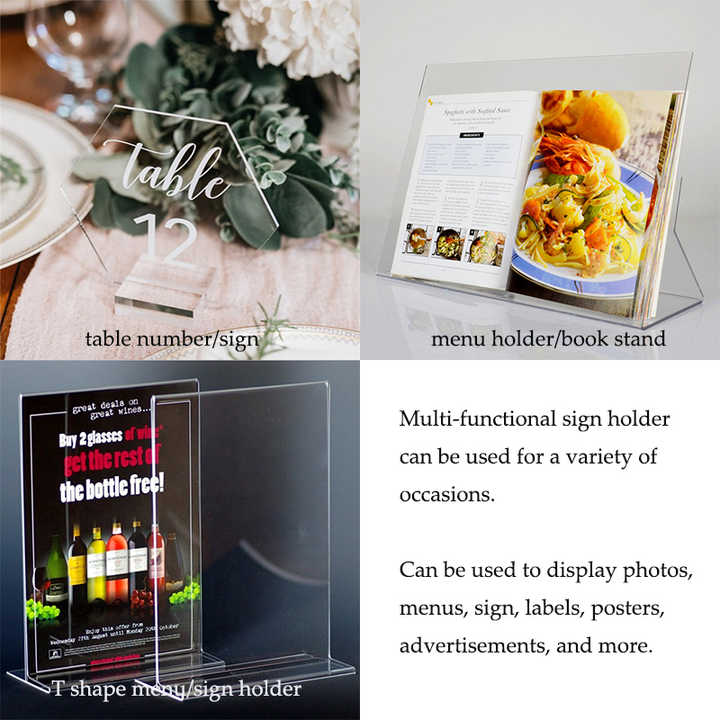Acrylic Flip Menu Holder A4 A5 - Stylish & Functional