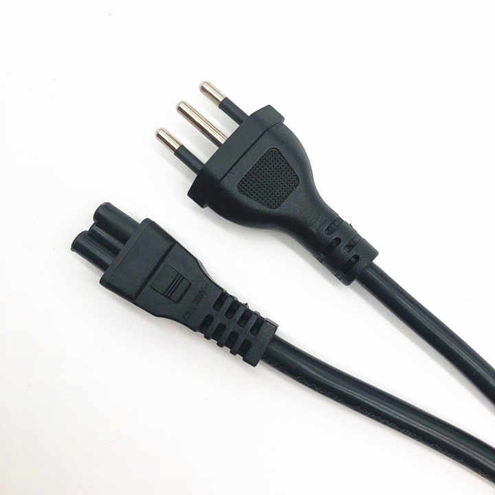 Brazil 3 pin plug to IEC 320 C5 Mickey mouse laptop power cord cable ...