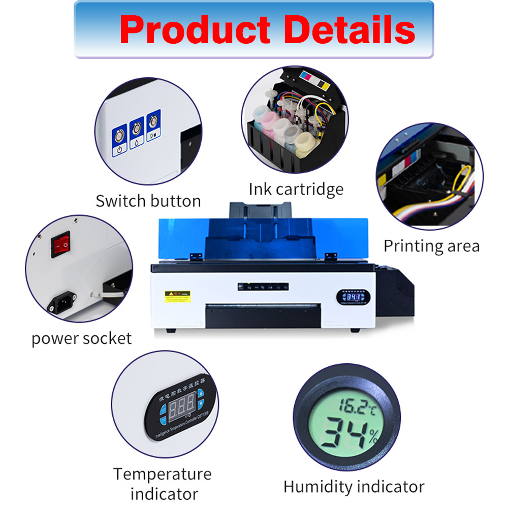 L1800 Dtf Roll Direct To Transfer Film Printer A3 Printing Machine ...