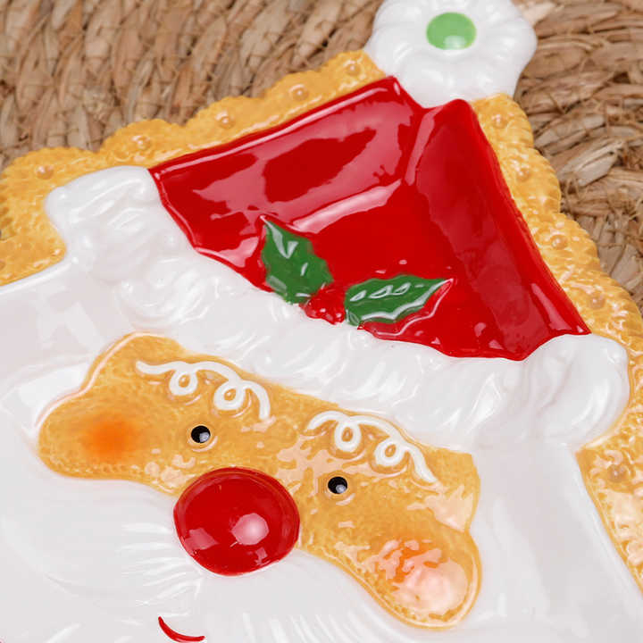 Redeco New Design Creative 3D Christmas Tree Dinner Plate Santa Claus ...