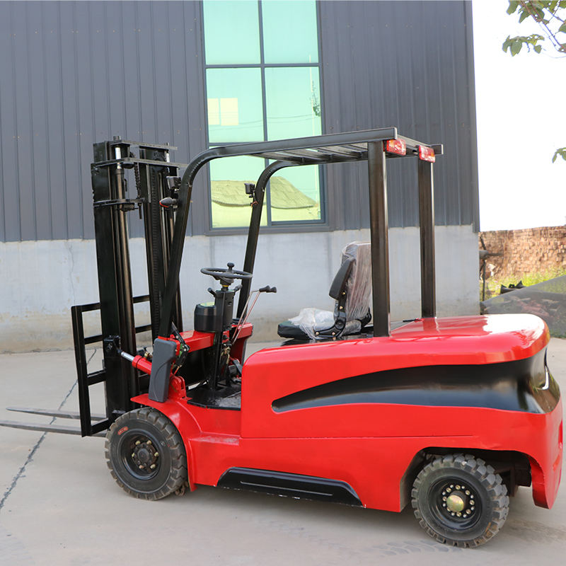 Small Electric Forklift Double Handler 3.0t Rated Loading Capacity Farm ...