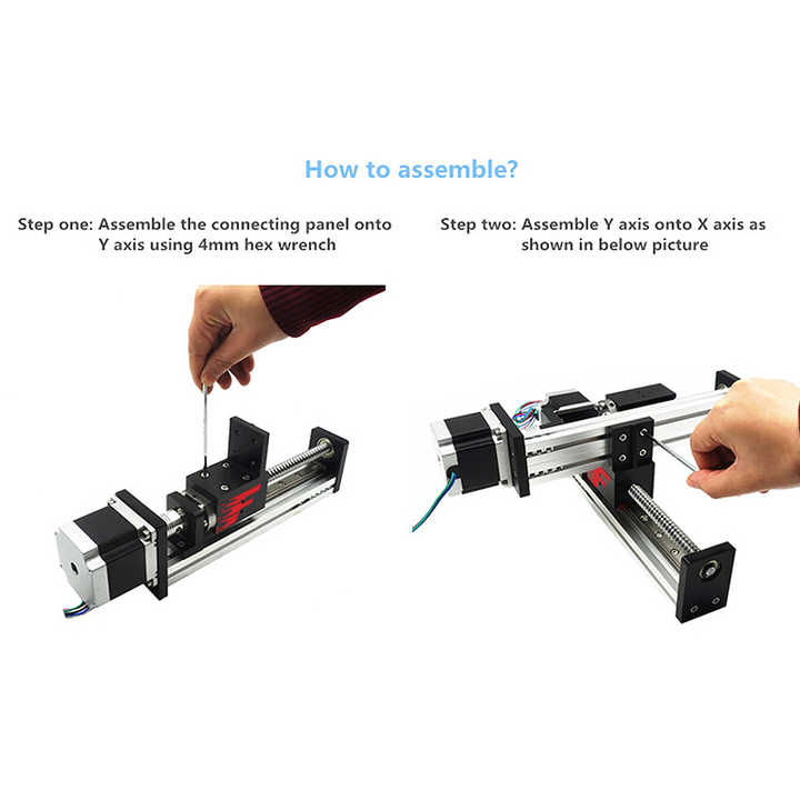 2 Axis CNC Linear XY Stage Motorized Table for 3D Printing ...