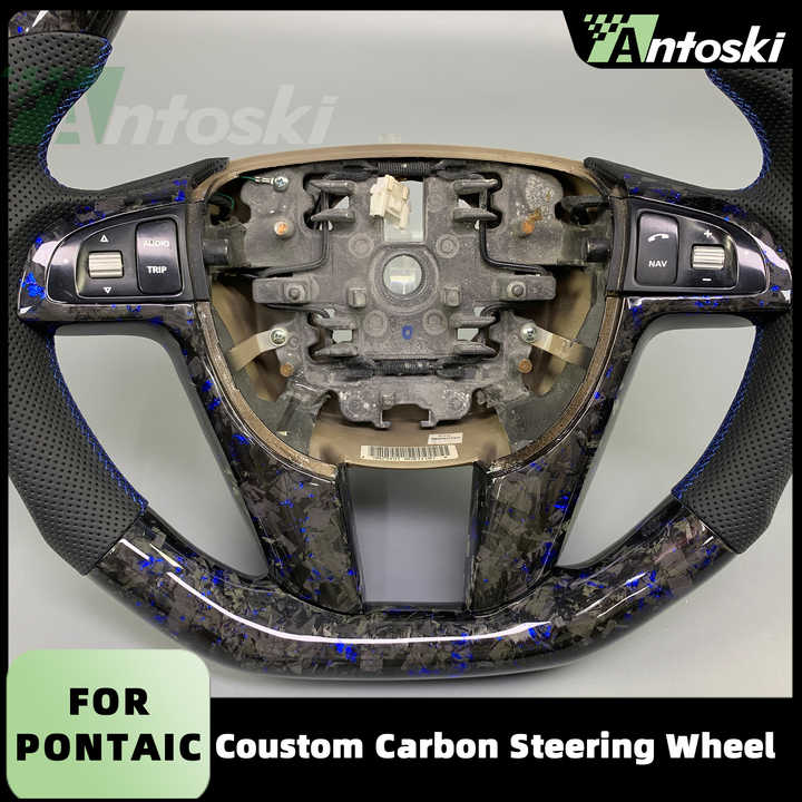 Blue Forged Carbon Fiber Leather Luxury Steering Wheel for Pontiac G8 ...