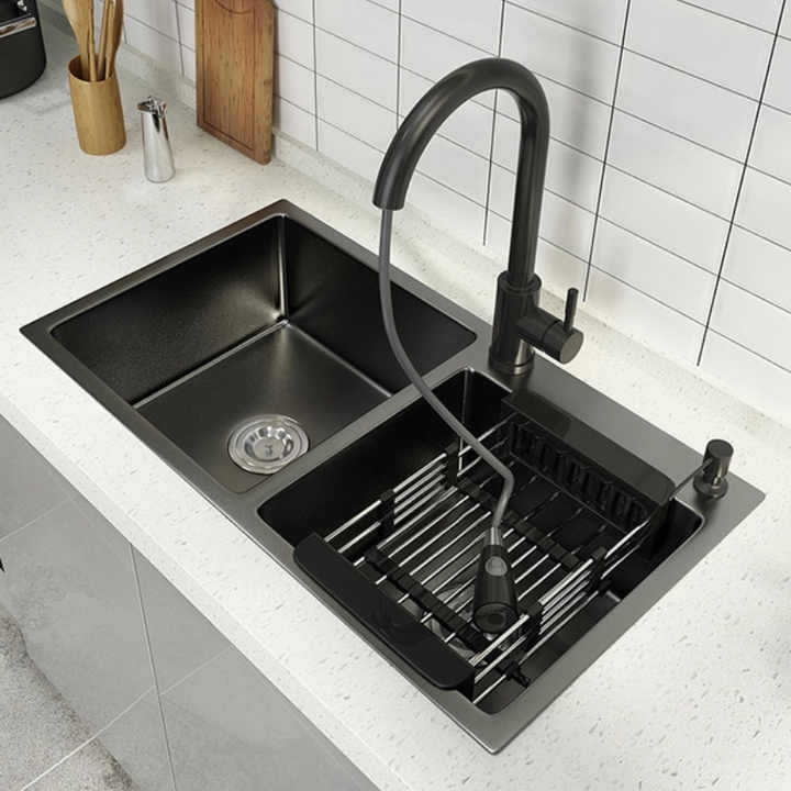 Fregadero SUS304 Deep Basin Nano Double Bowl Undermount
