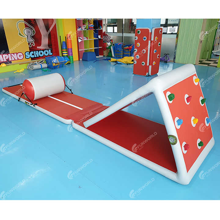 Outdoor Kids Pvc Slide Play Ground Rock Climbing Wall Inflatable ...