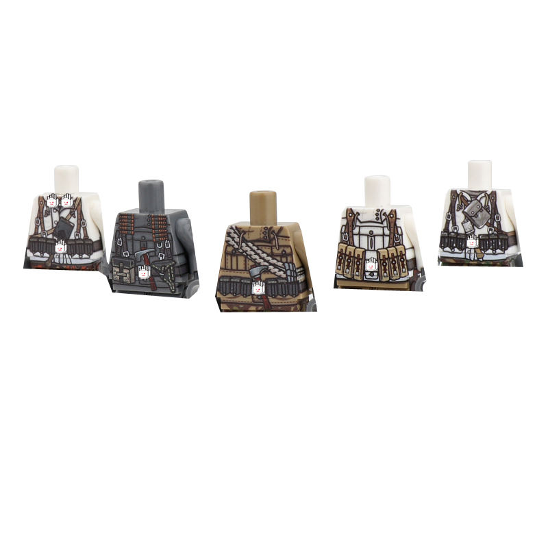 WW2 Military Building Blocks - German Army Generals & Troops