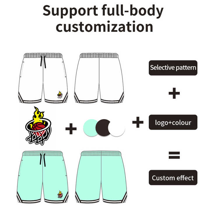Personality Trend Sports Short Retro Hip-Hop Sublimation Mesh ...