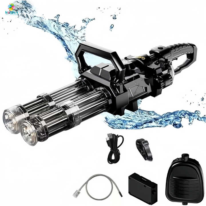 Gatling Electric Water Gun High-Pressure Automatic Rechargeable Long ...