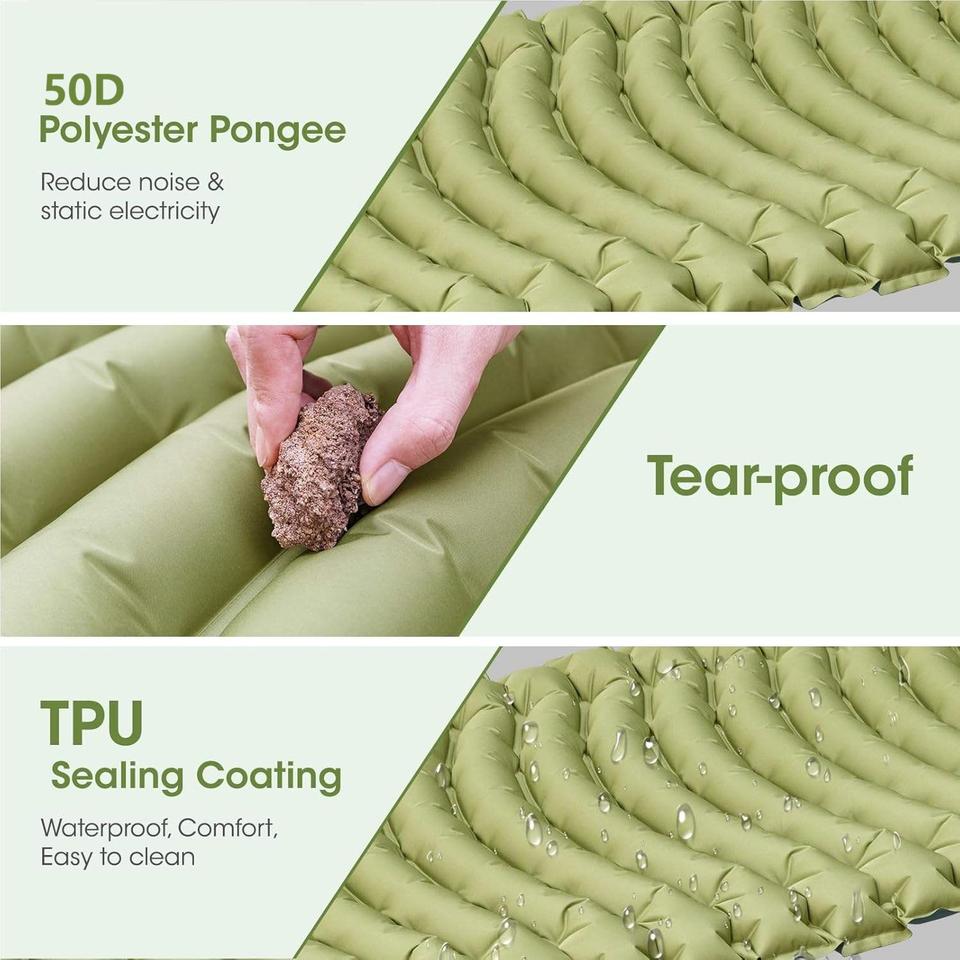 Ultra-light TPU Built-in Foot Pump Inflatable Sleeping Pad & Pillow ...