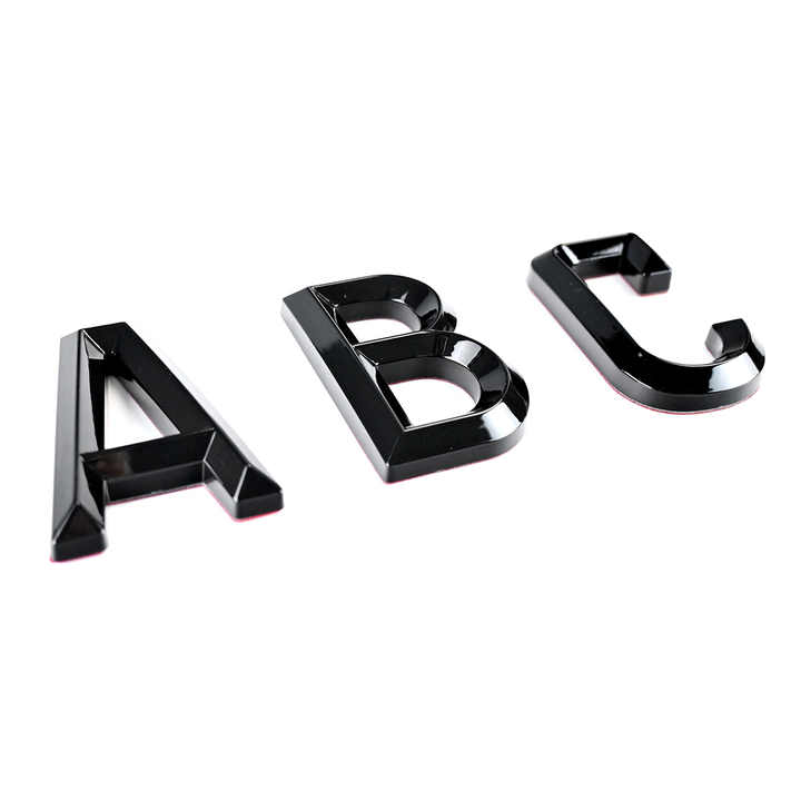 Wholesale 3D Raised Black Plastic Digit Car Number Stickers Road Legal ...