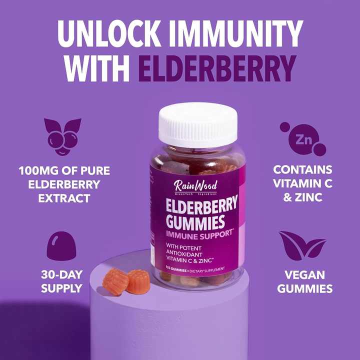 Privital Elderberry Gummies Support Vitamin Delicious Gummies Candy for ...