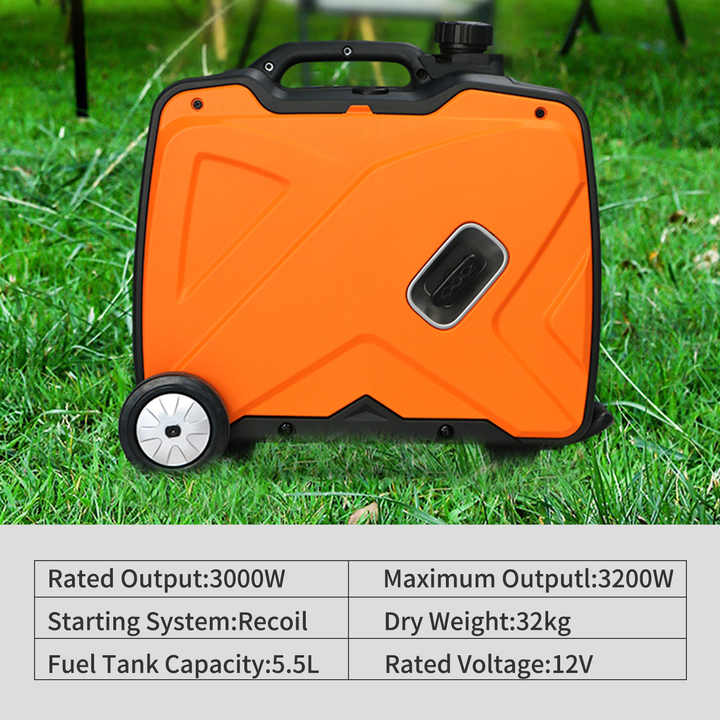 3KW Super Silent Portable Generator - 3000W Inverter Gasoline