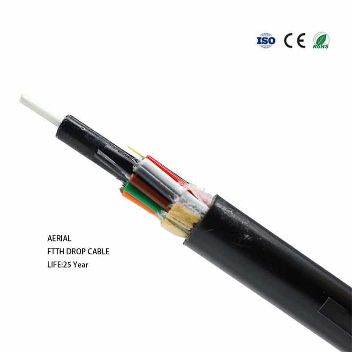 Outdoor Mini ADSS Fiber Optic Cable 80M/100M/120M Span with 12/24/4 ...