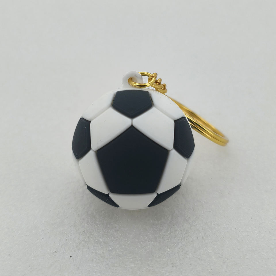 Wholesale Custom Logo Keyring 3D Football Club Key Chain Soccer Ball ...
