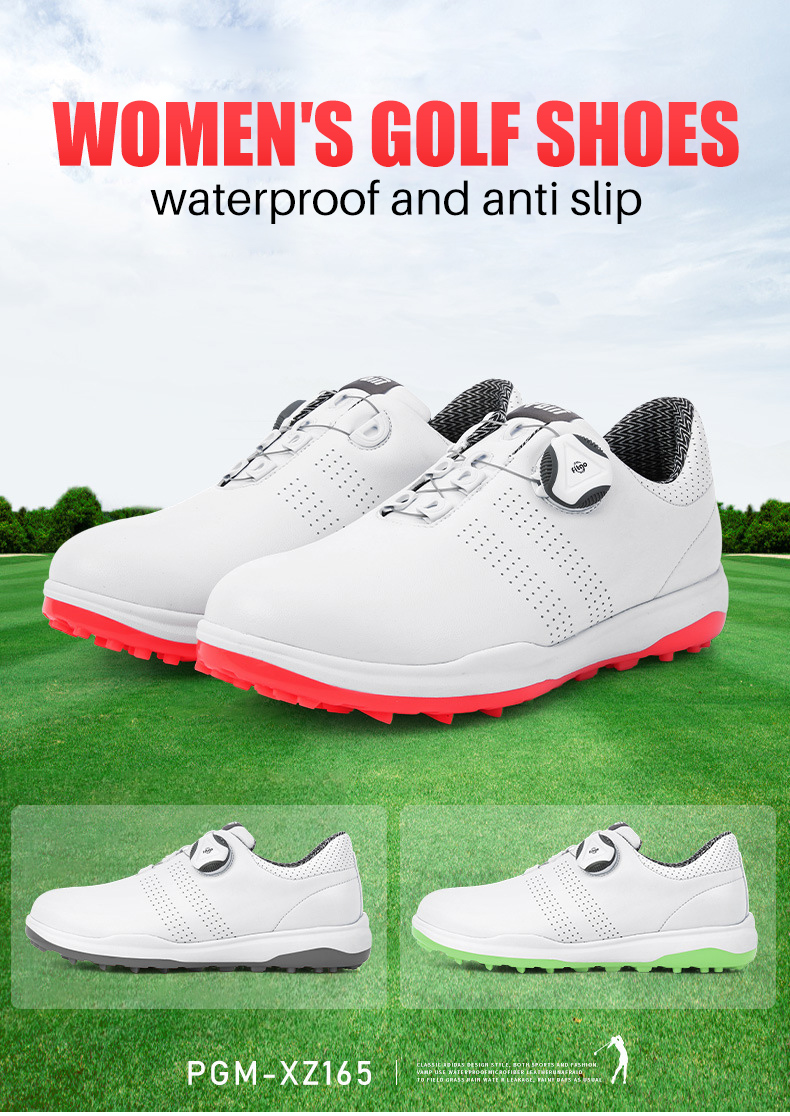 PGM XZ165 whosale oem custom ladies golf shoes soft spiked waterproof ...