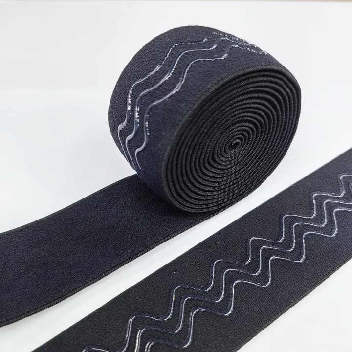 Woven Elastic Band Straps Width 5CM Nylon Silicone Non Slip Wave ...