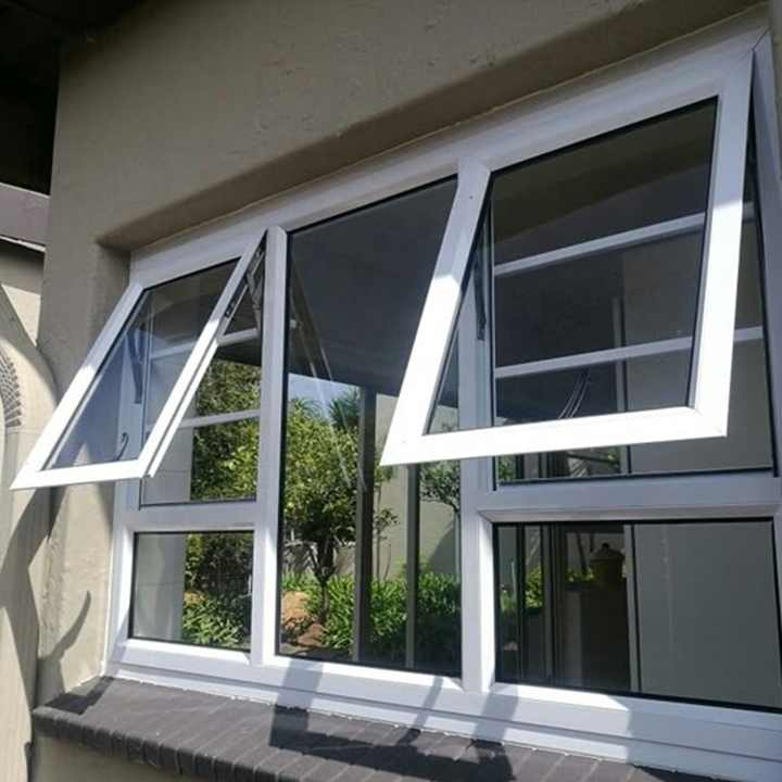 Aluminum Top Hung Windows Hurricane Tempered Glass Minimalist Modern ...