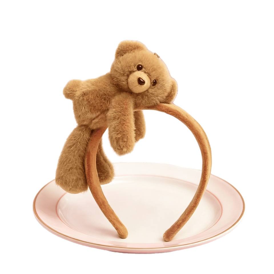 Cute Plush 3D Bear Hair Clips & Headband Set Kawaii Cartoon Doll Bangs ...
