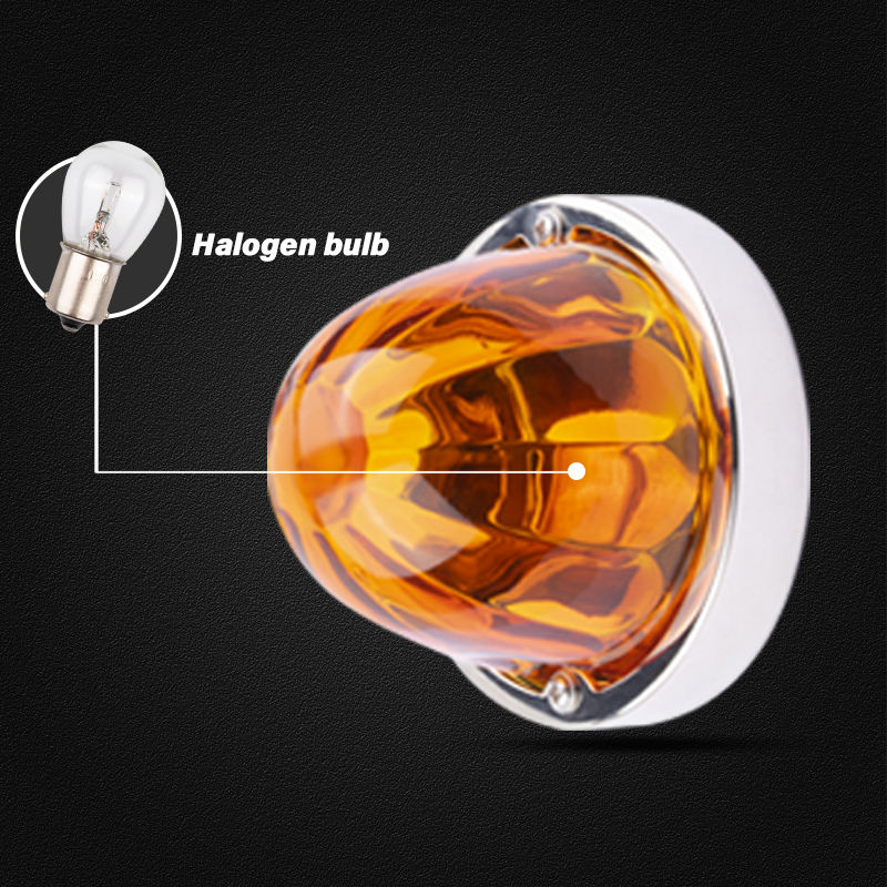 Halogen Truck Side Marker Light Star Light Watermelon Glass Lens Amber ...