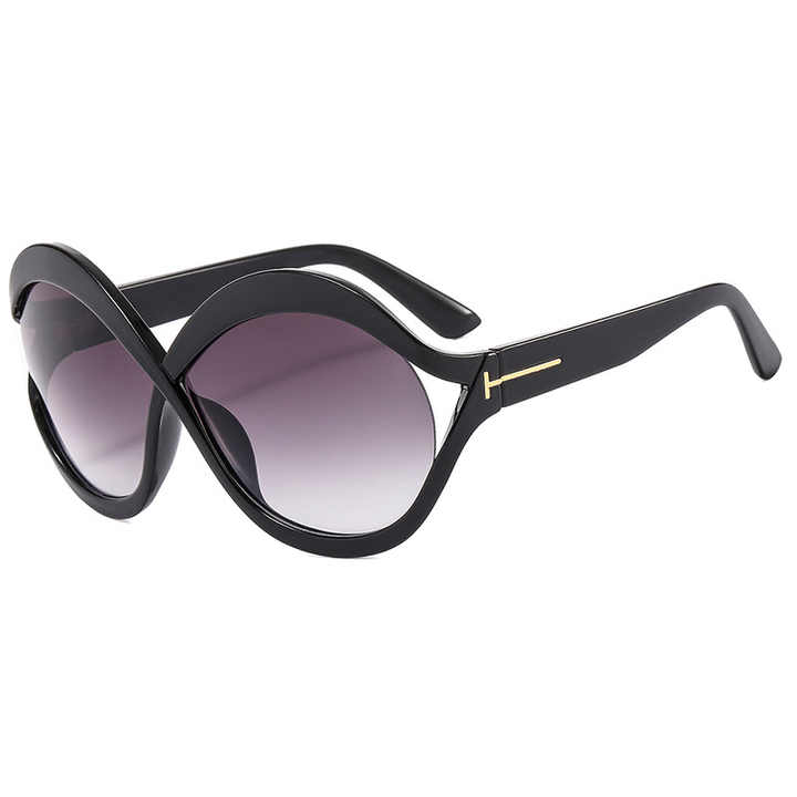 Round Big Frame Cross 2023 New Sunglasses Anti-ultraviolet Advanced ...