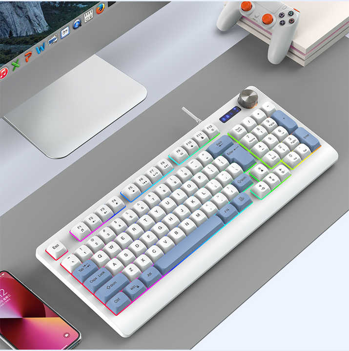 K93 Wired Knob RGB 93 Keys - Gaming Keyboard with Anti-ghosting