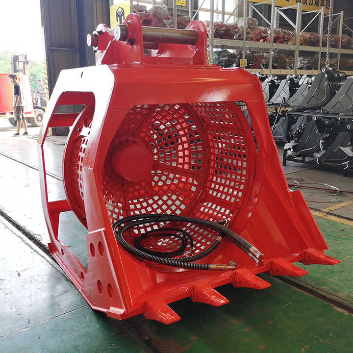 MONDE Excavator Loader Rotary Screen Bucket Topsoil Rotary Screen ...