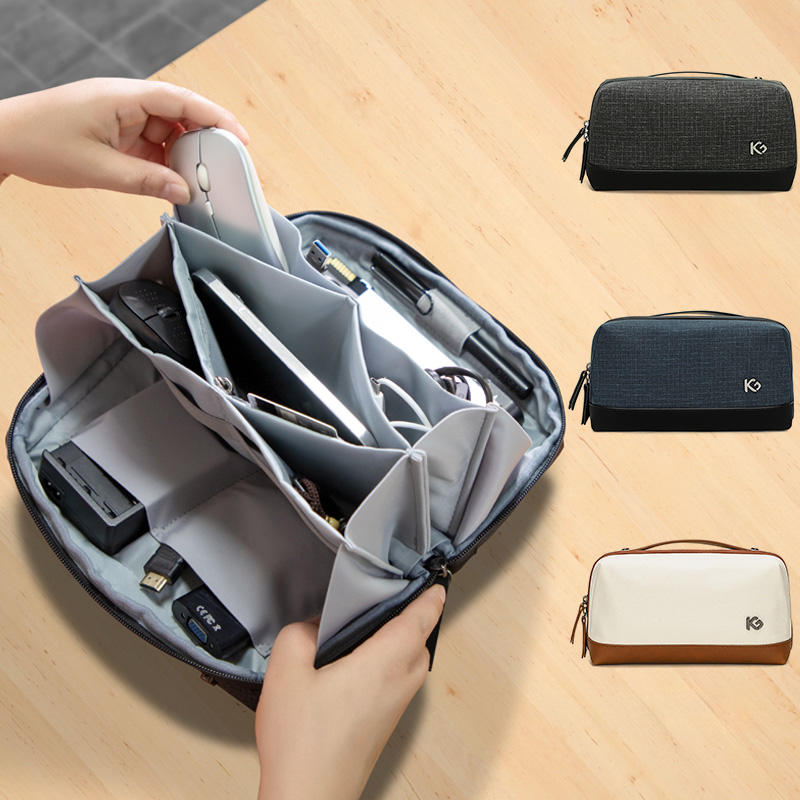 Large Travel Tech Organizer Pouch Waterproof Digital Electronic Gadget ...