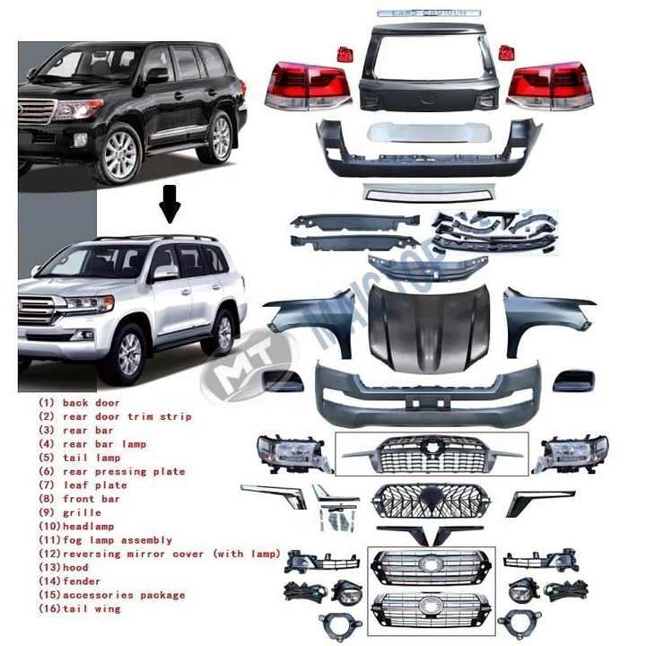 Toyota Land Cruiser 200 Facelift Bumper Grille Bodykit Upgrade 2008-2016 OEM