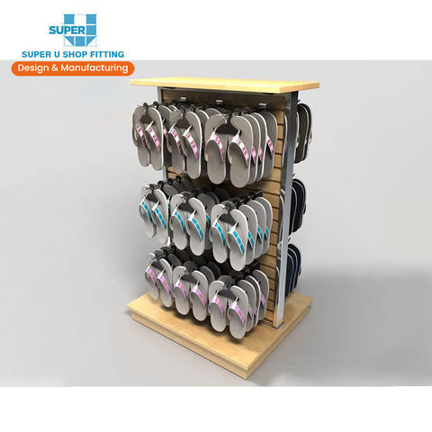 Custom Round Rotating Sock Counter Display Rack - POP Up