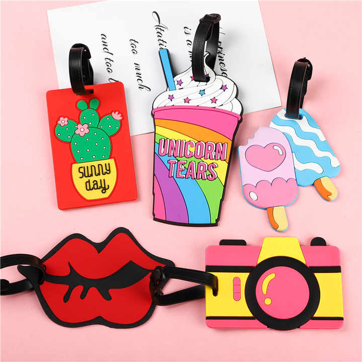 Custom 3D Soft Silicone Luggage Tags - Durable & Stylish