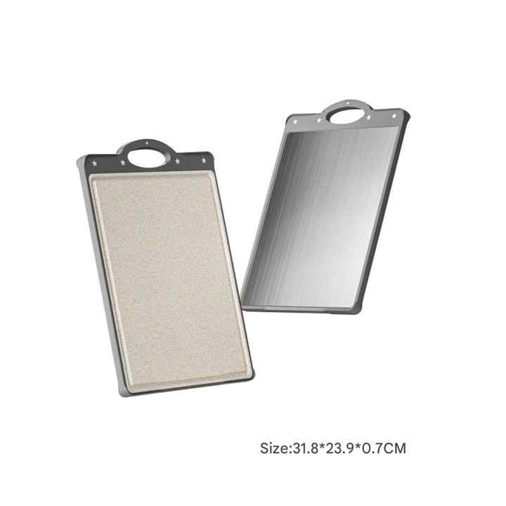 2026 New Double Sided Titanium Cutting Board Pure Steel Stainless ...