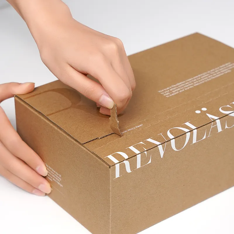 Custom Corrugated Cardboard Carton Zipper Strip Commerce Mailing ...