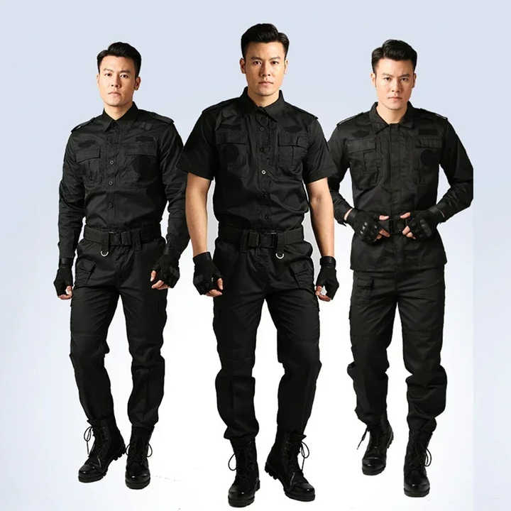 Custom Black Guard Uniforms Tactical Clothing Security Guard Workshop ...