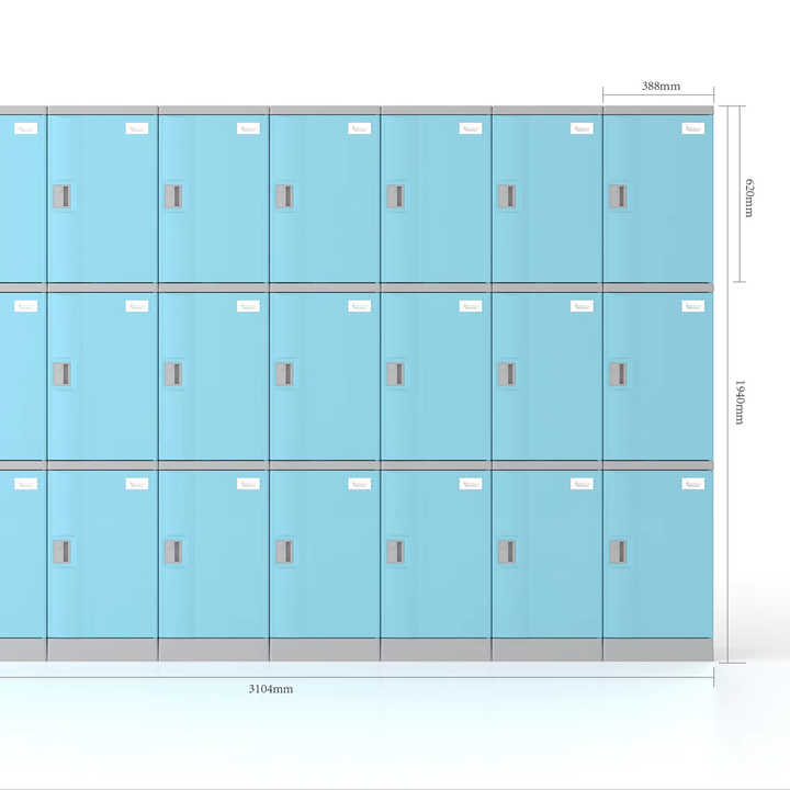 Abs Plastic Locker Blue Color 15 Doors Number Lock Locker Abs Locker ...