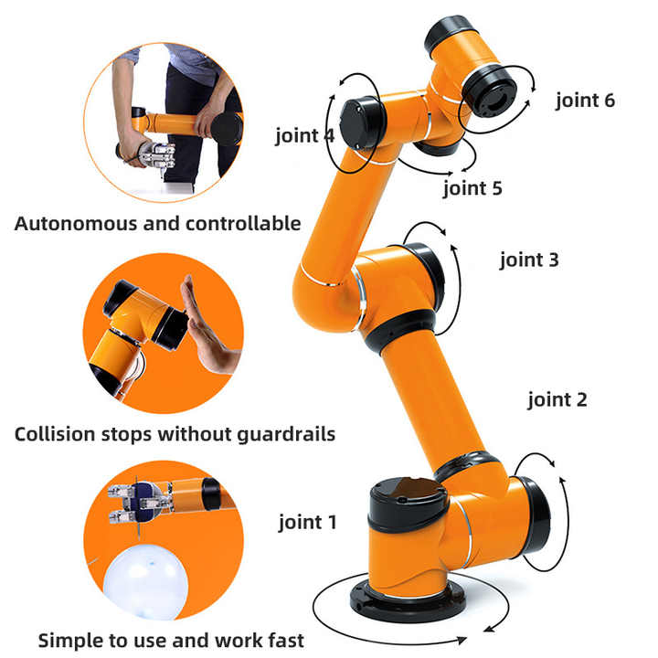 High Precision 6 Axis Robotic Arm Cobot Manipulator Collaborative Robot Automatic for loading ...