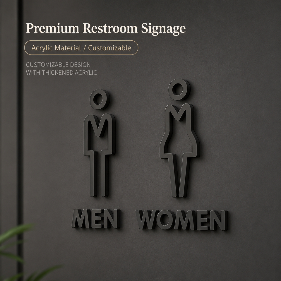Toilet Signs Shopping Mall Office Buildings Door Plates Reminder ...