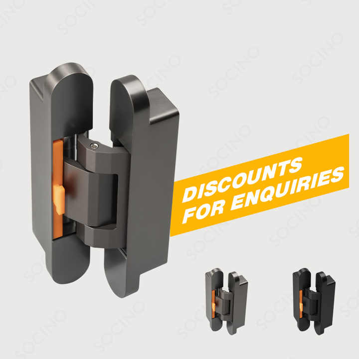 SOCINO Matt Black 3D Adjustable Self Closing Hydraulic Hidden Concealed ...