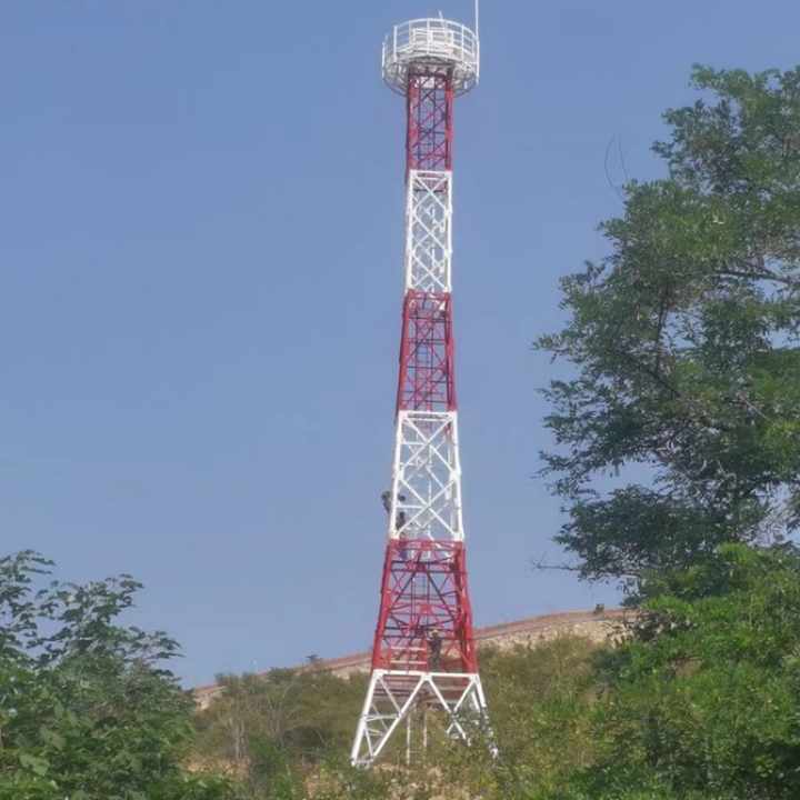 80 Meter Lattice Steel Telecommunication Tower by JUNHAO