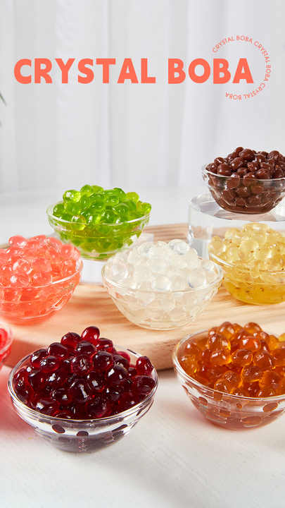 1kg Mango Taste Agar Konjac Jelly Pearls Crystal Boba